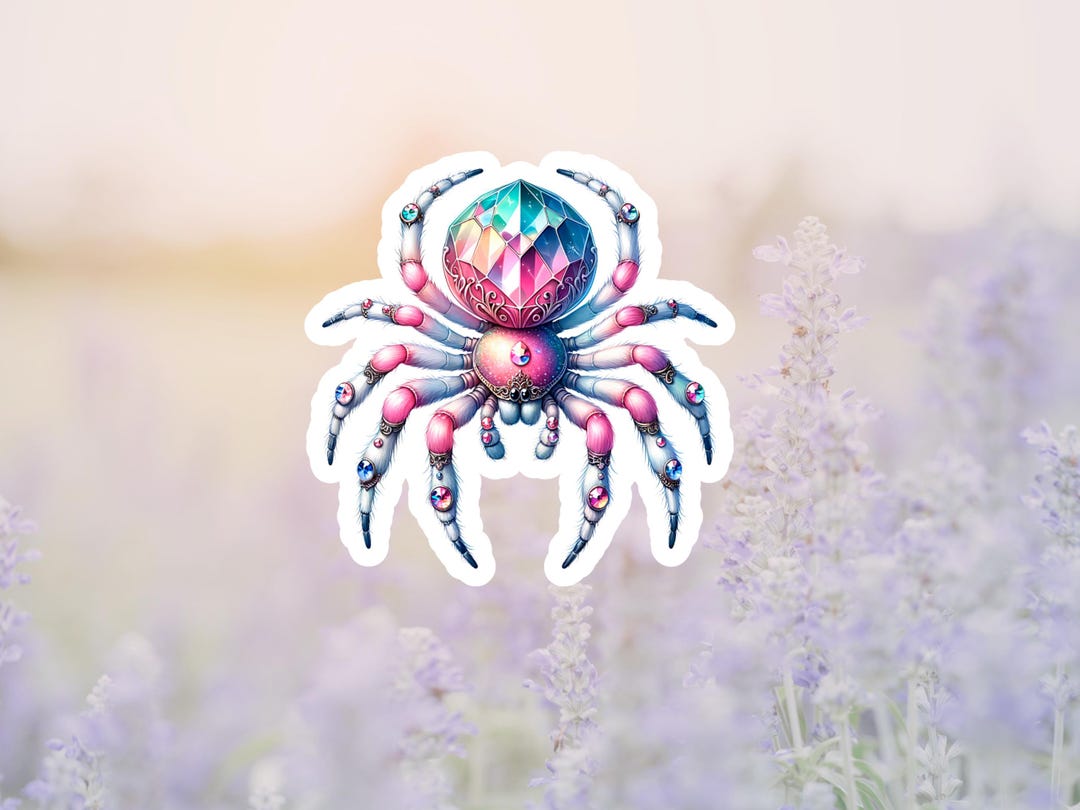 Pastel Goth Diamond Spider Sticker - Etsy
