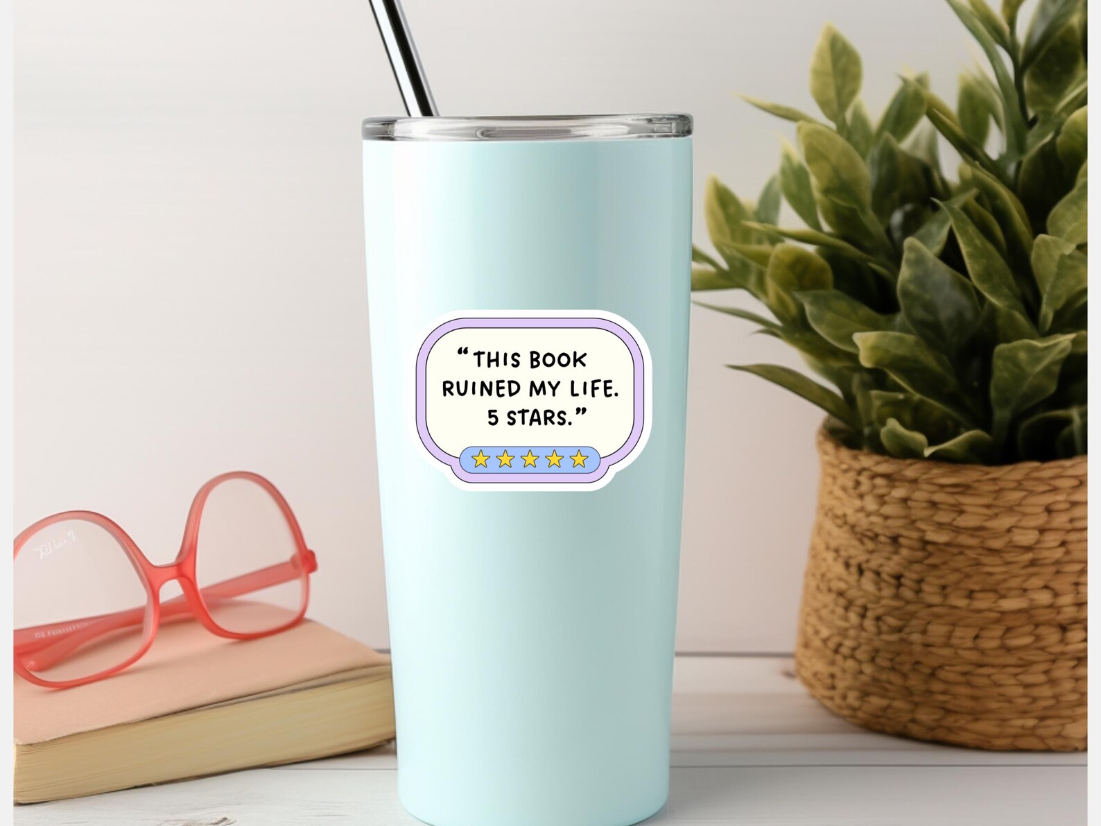 This Book Ruined My Life 5 Stars Sticker - Etsy