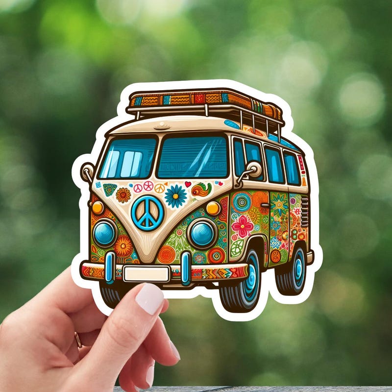 Hippie Stickers - Etsy