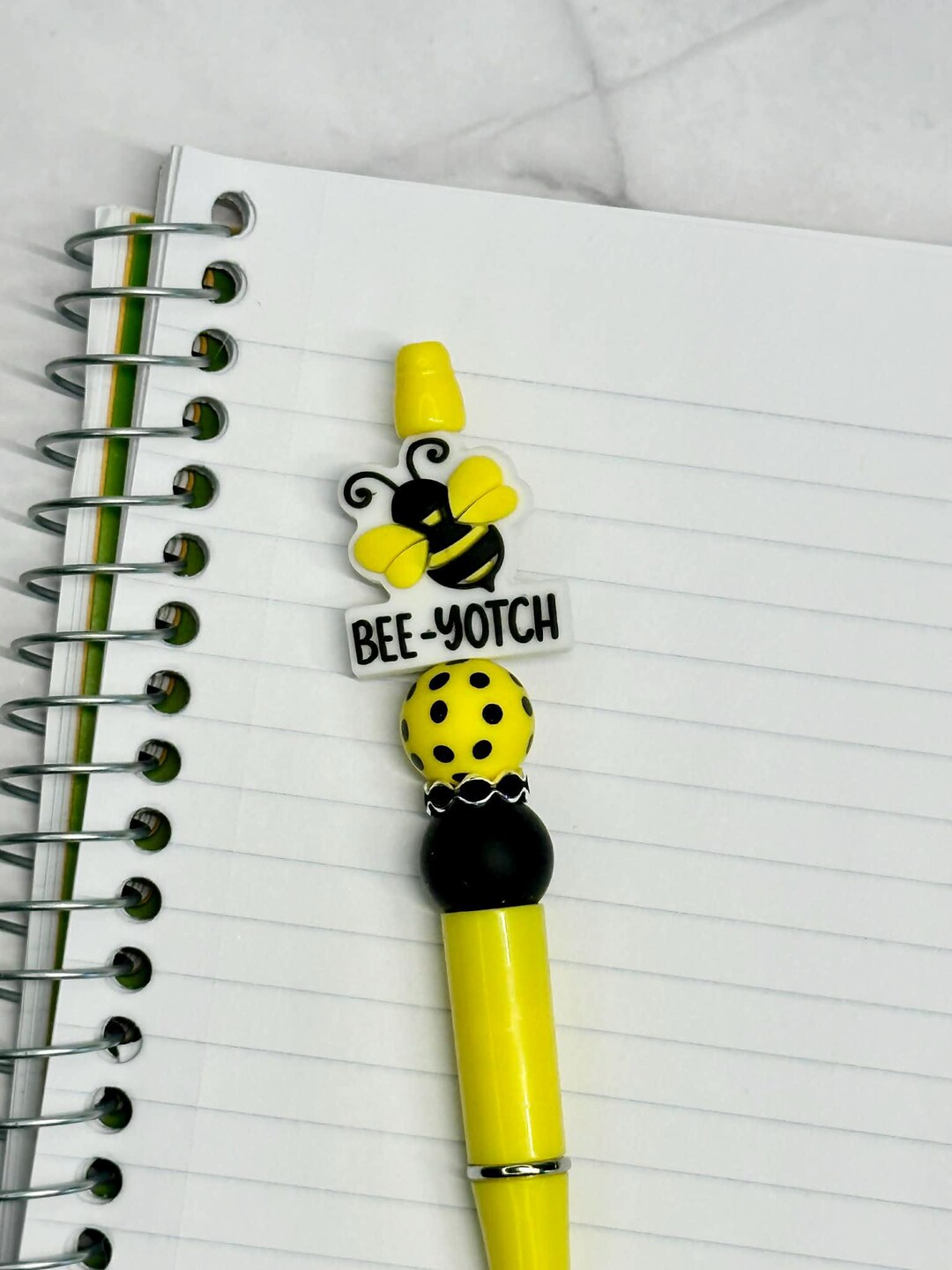 Bee-yotch Bumble Bee Beaded Ink Pen - Etsy