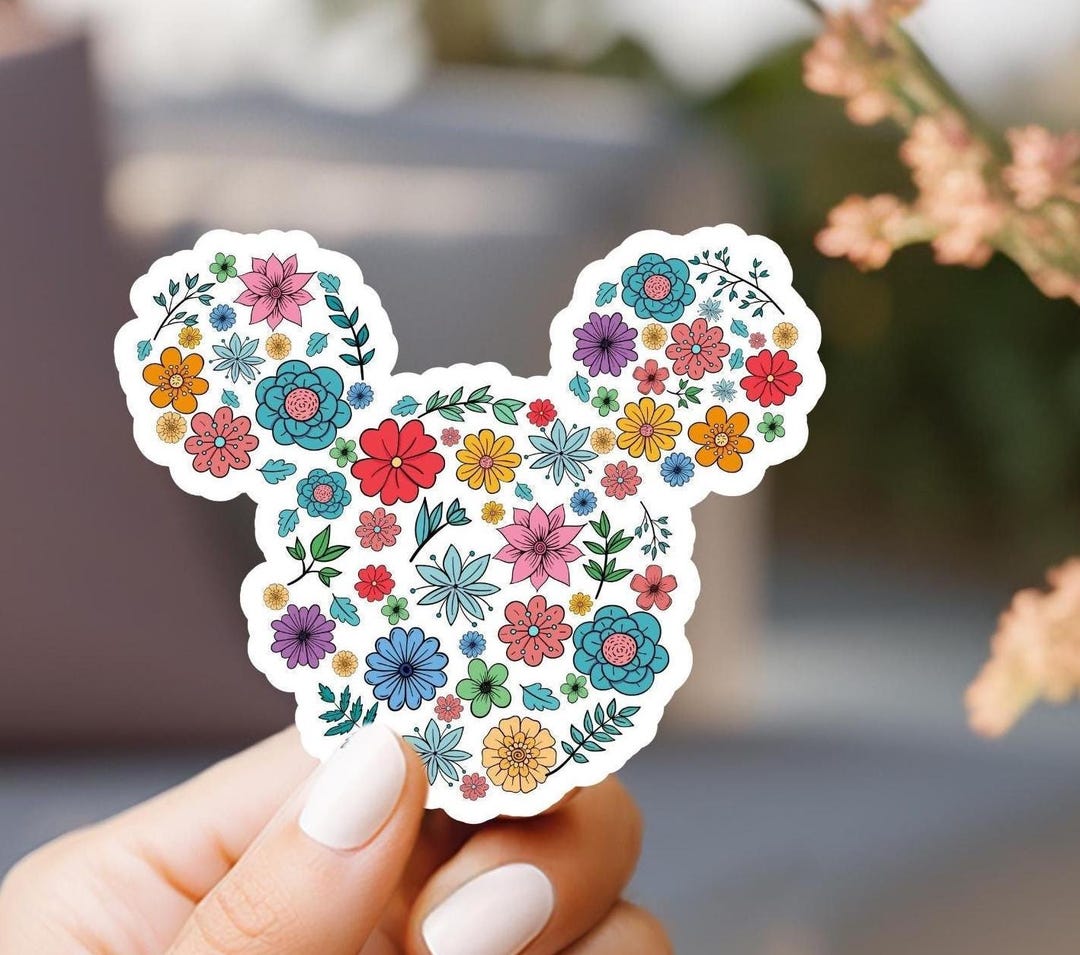 Cute Flower Mouse Ears Sticker, Tablet Sticker, Kindle Sticker ...