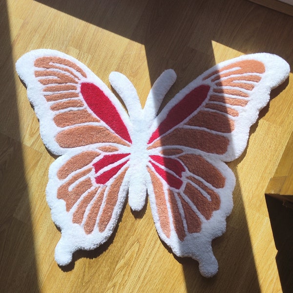 Butterfly Tufted Rug - Etsy