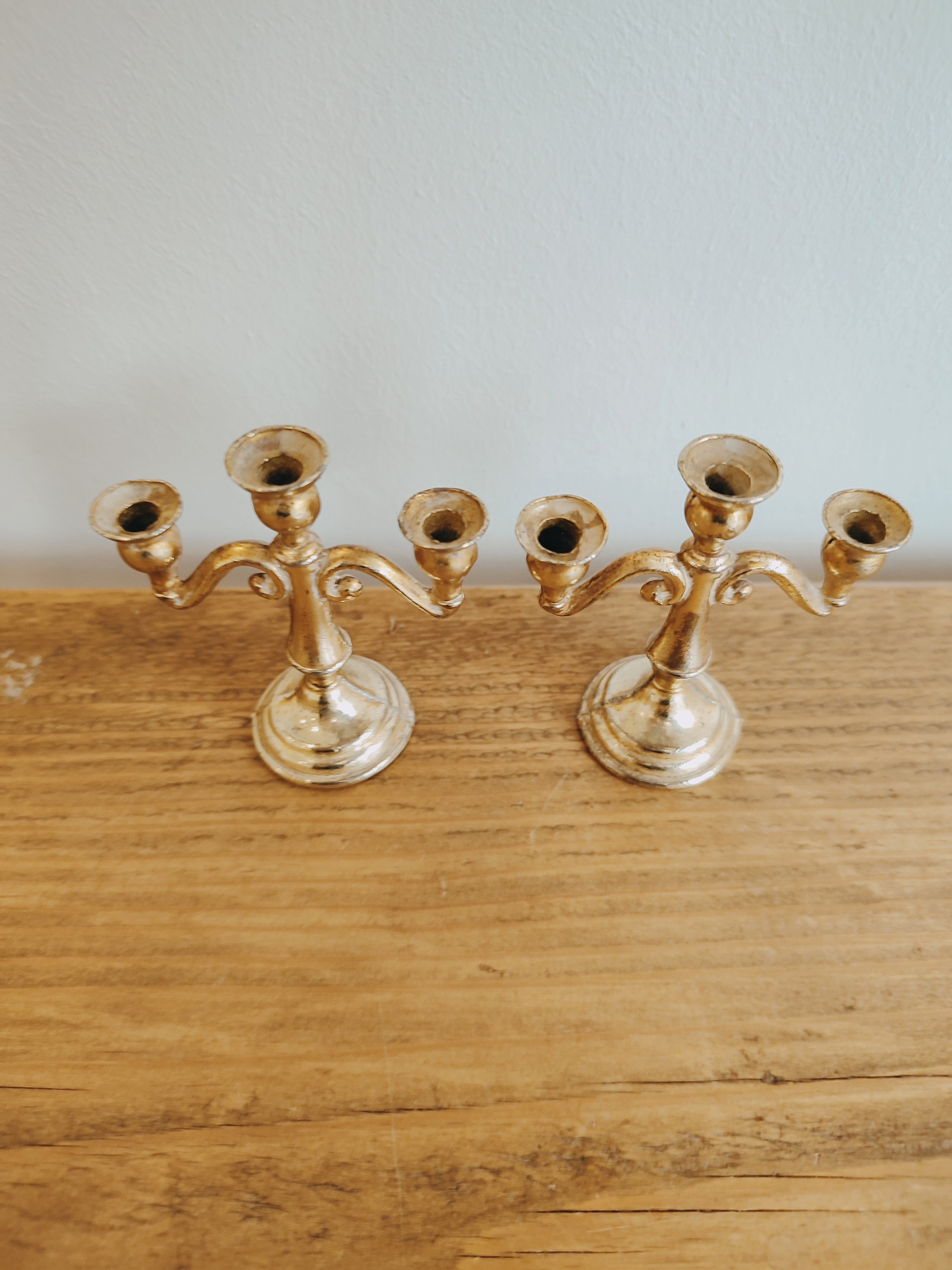 Vintage Mini Brass Candlestick Holders / Mini Brass Candle Holders Sold ...