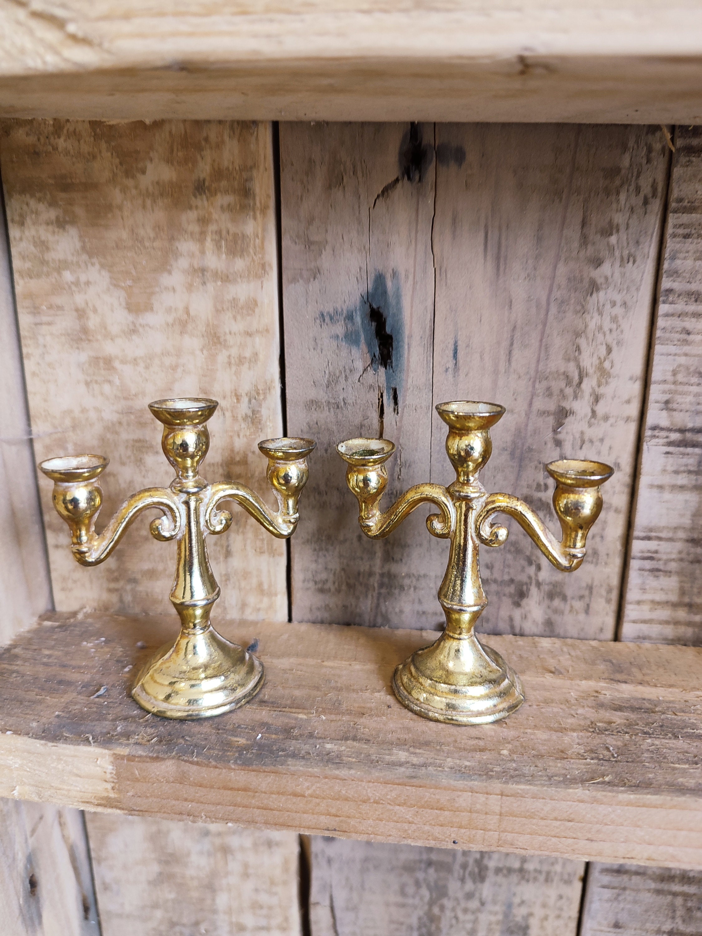 Vintage Mini Brass Candlestick Holders / Mini Brass Candle Holders Sold ...