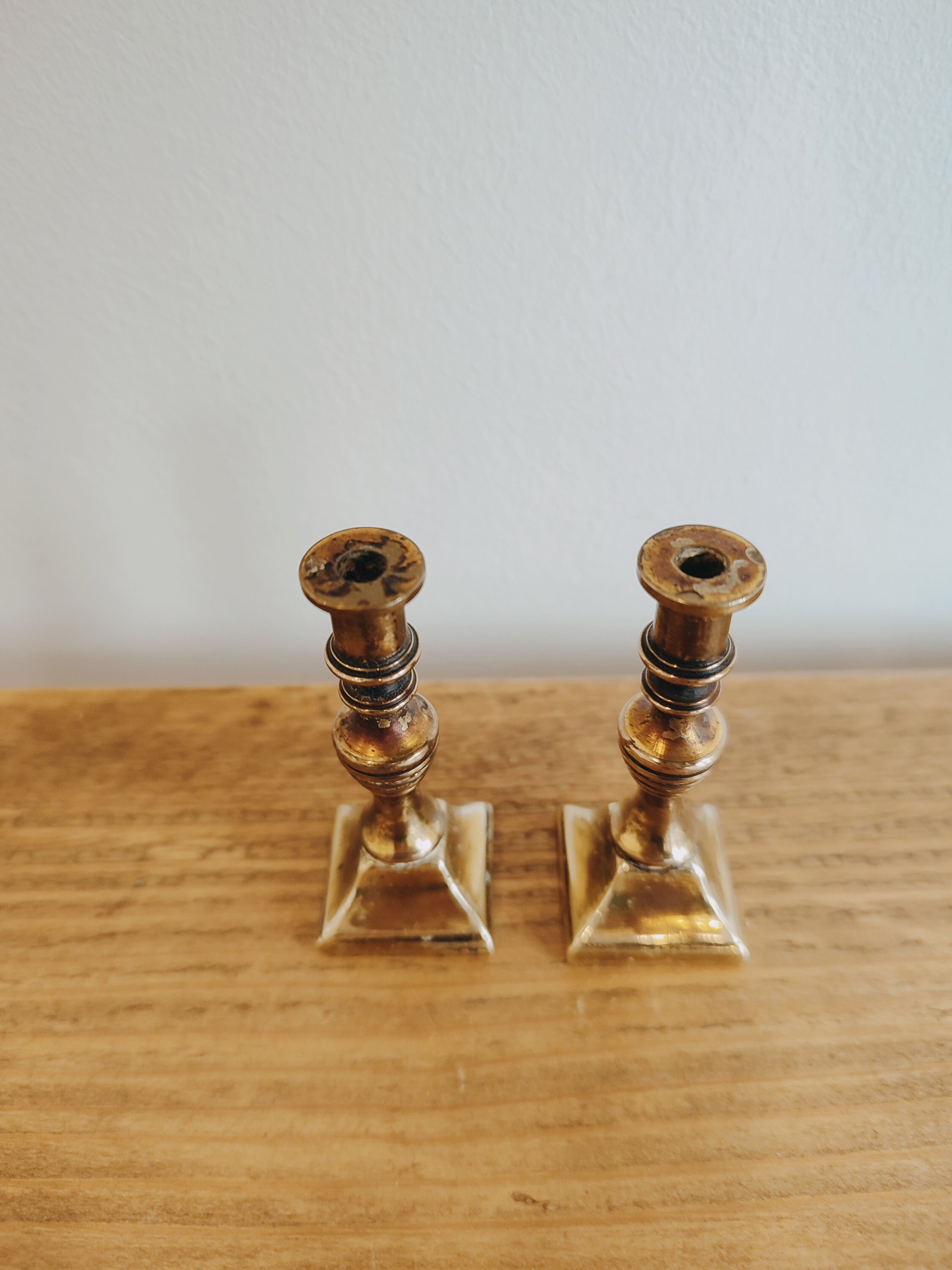 Vintage Mini Brass Candlestick Holders / Mini Brass Candle Holders Sold ...