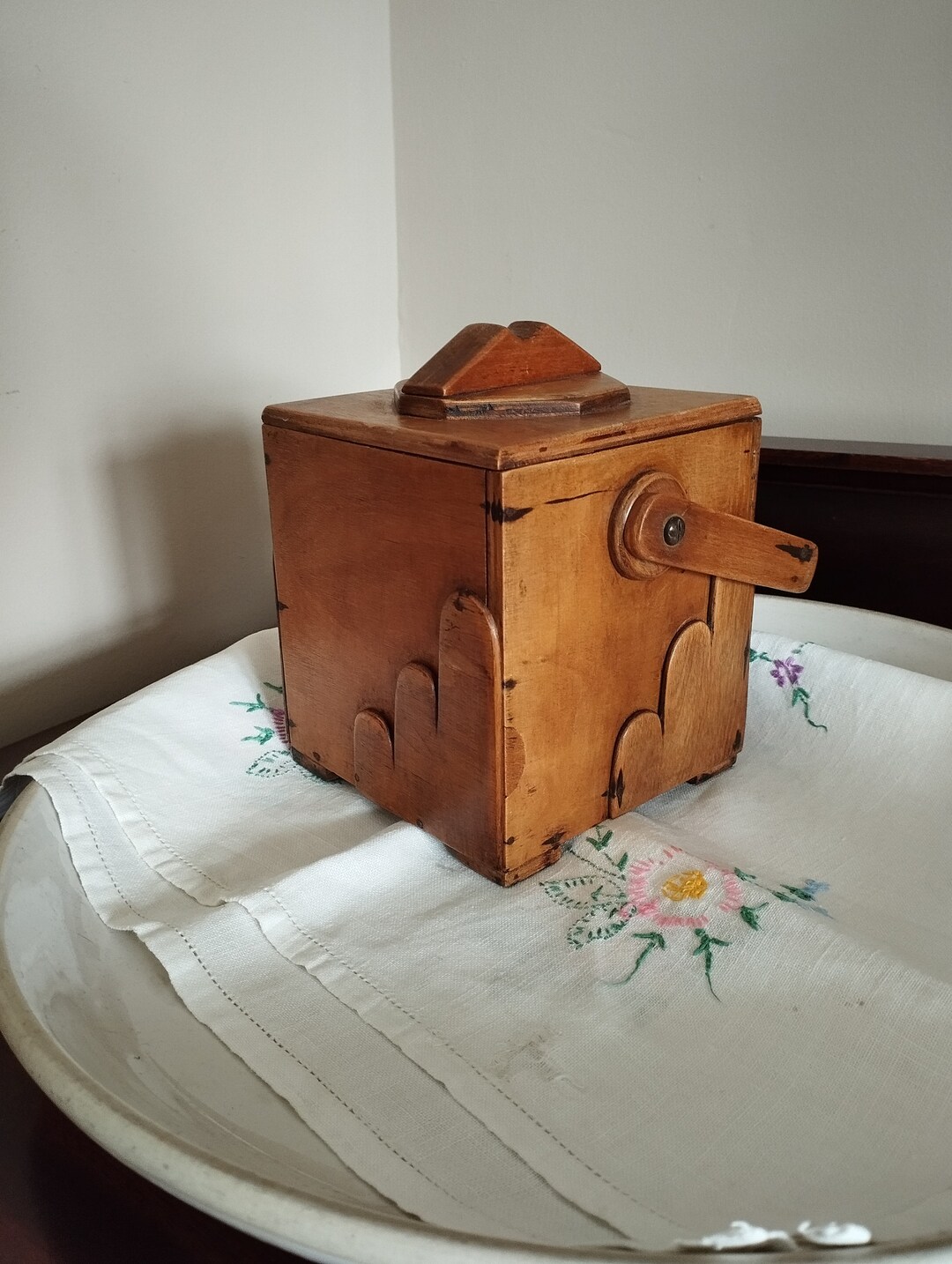 Rare Vintage 1930s Tea Caddy Wooden Construction With Metal Lined ...