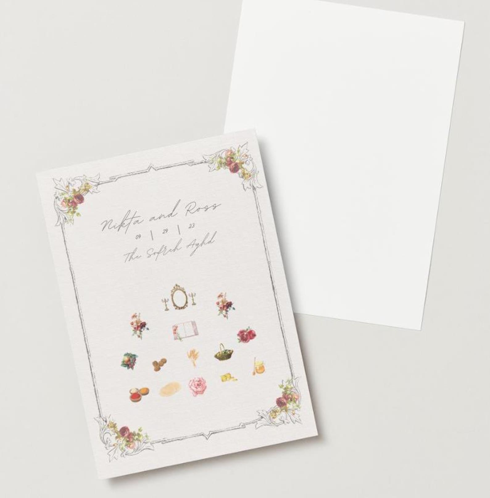Sofreh Aghd Handheld Card for Persian Weddings | Digital Template ...