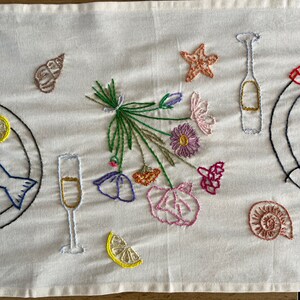 Pizza & Pasta Tablecloth Embroidery Design and Step by Step Guide - Etsy