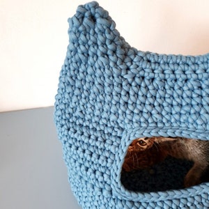 Crochet Cat House Pattern Cozy and Stylish Cat Bed Instant Download PDF ...