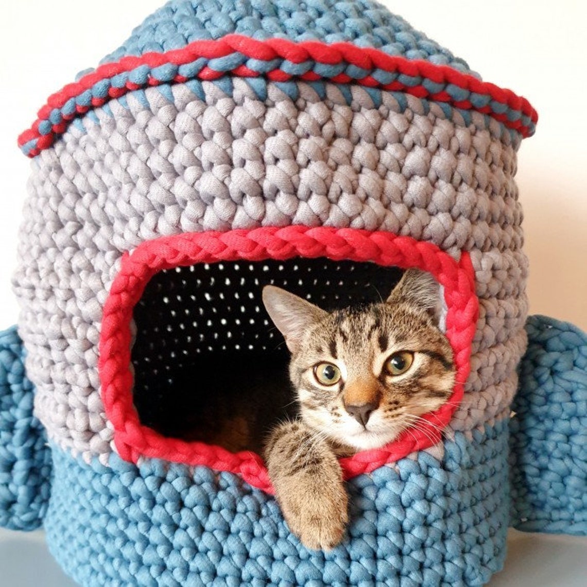 Crochet Cat House Pattern Cozy and Stylish Cat Bed Instant Download PDF ...