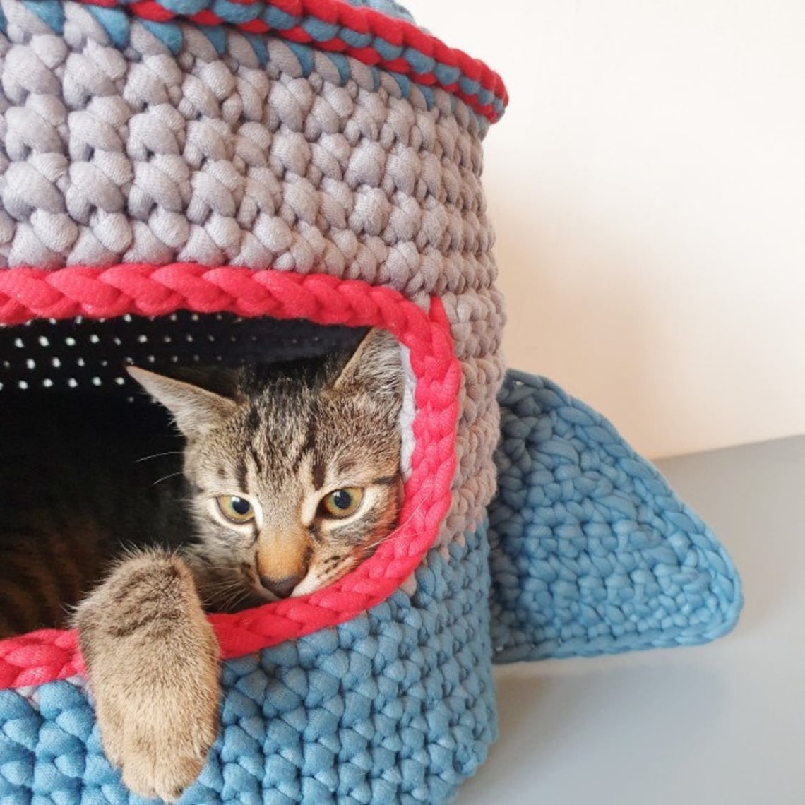 Crochet Cat House Pattern Cozy and Stylish Cat Bed Instant Download PDF ...