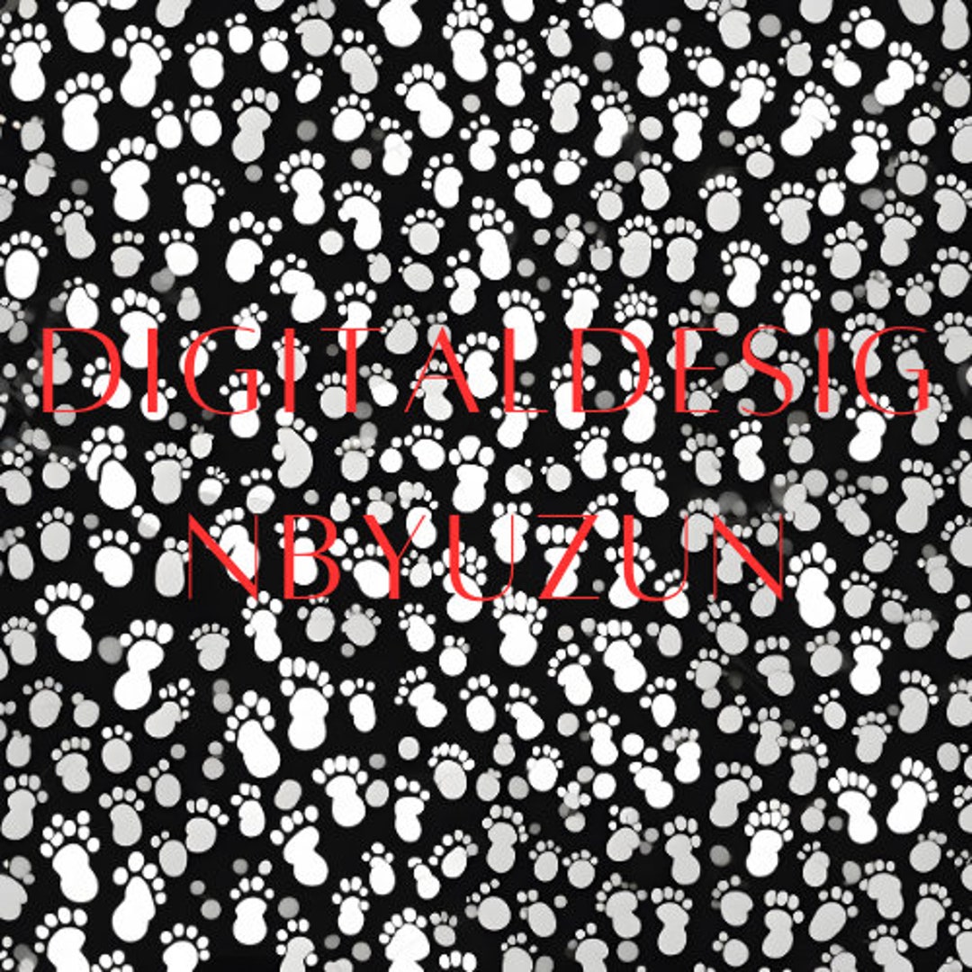 High Resolution Baby Footprint Pattern for Framing and - Etsy