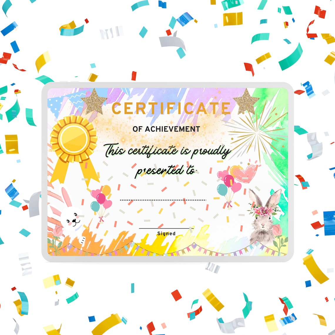 Celebrate Success: Instant Download Certificate for Preschool ...
