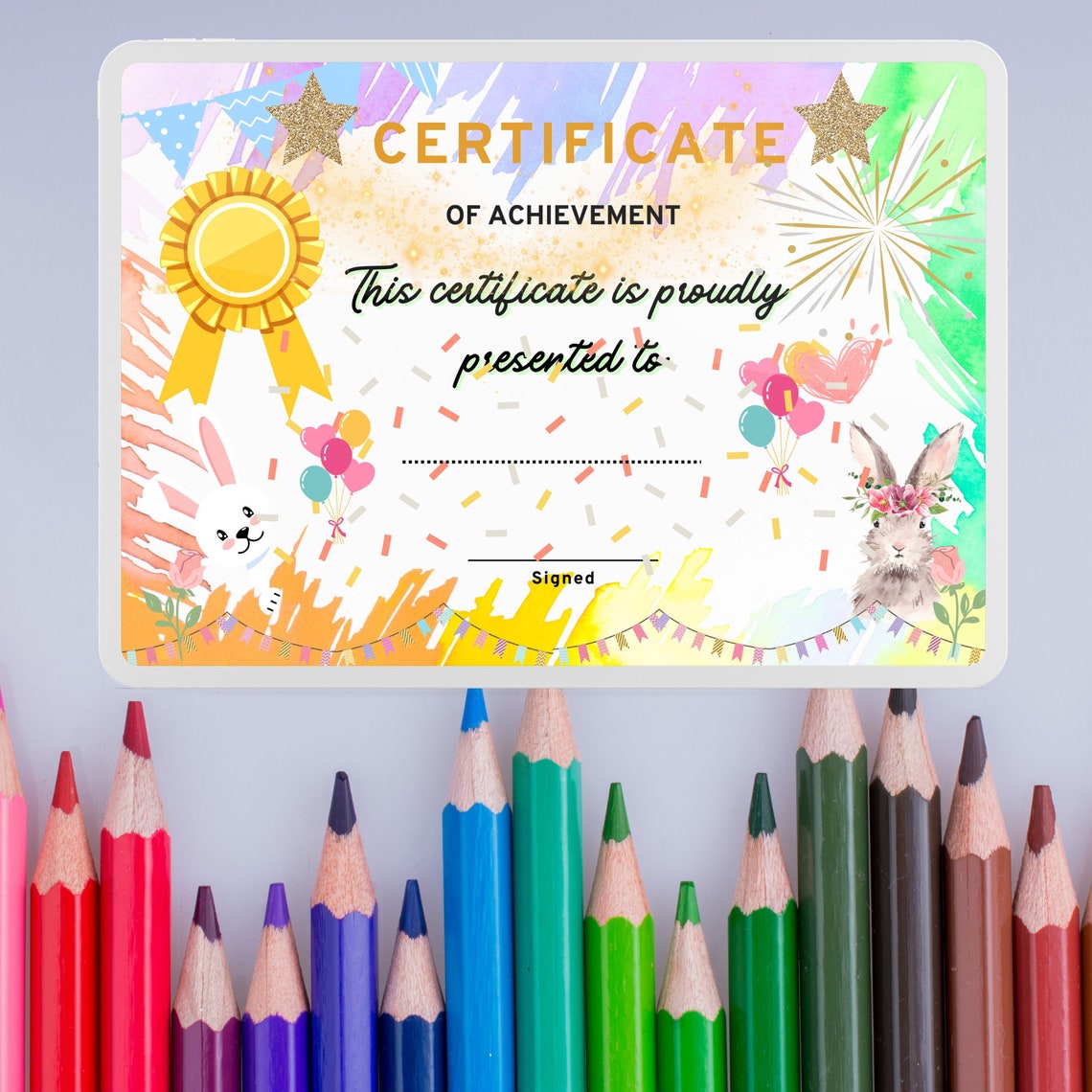 Celebrate Success: Instant Download Certificate for Preschool ...