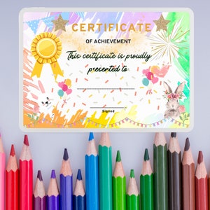 Celebrate Success: Instant Download Certificate for Preschool ...
