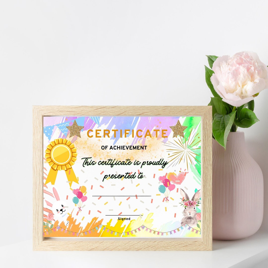Celebrate Success: Instant Download Certificate for Preschool ...