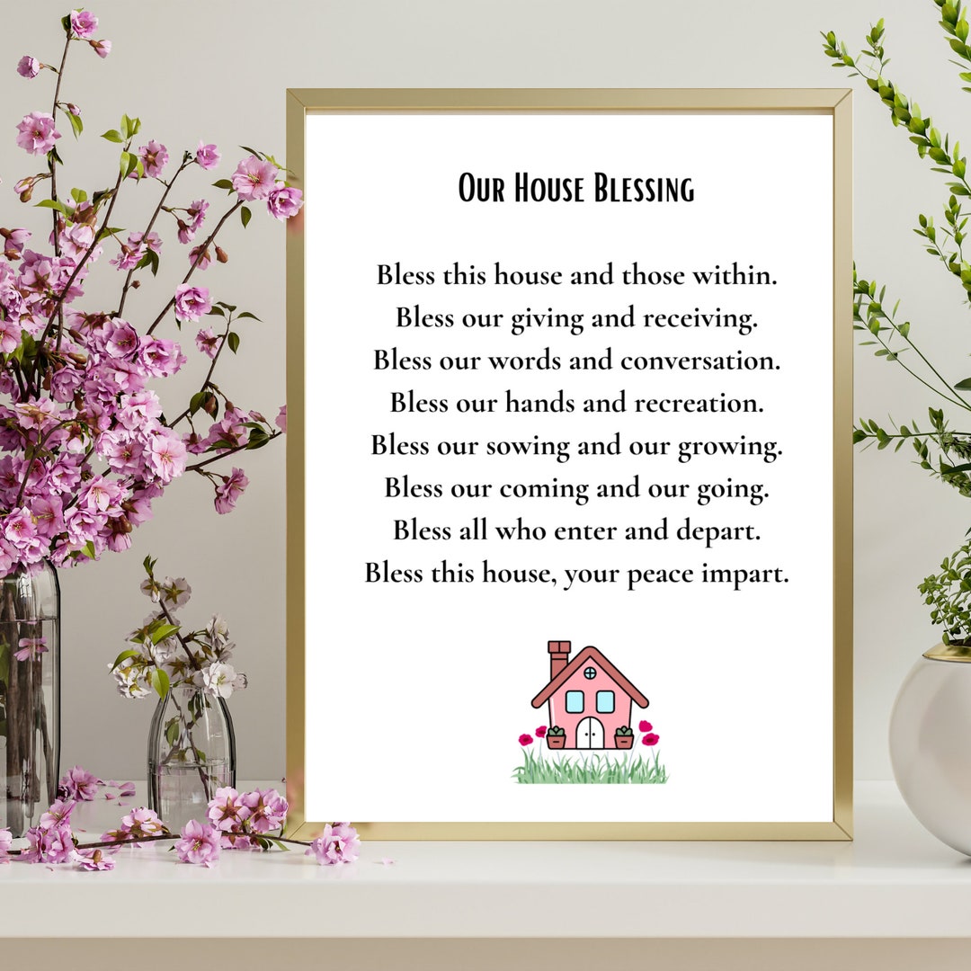 House Blessing Art Print Ideal Gift for Friends & Loved Ones - New ...