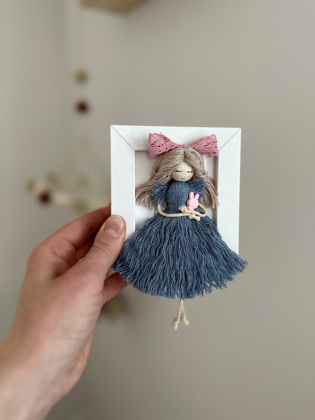 Macrame Doll in Frame - Etsy