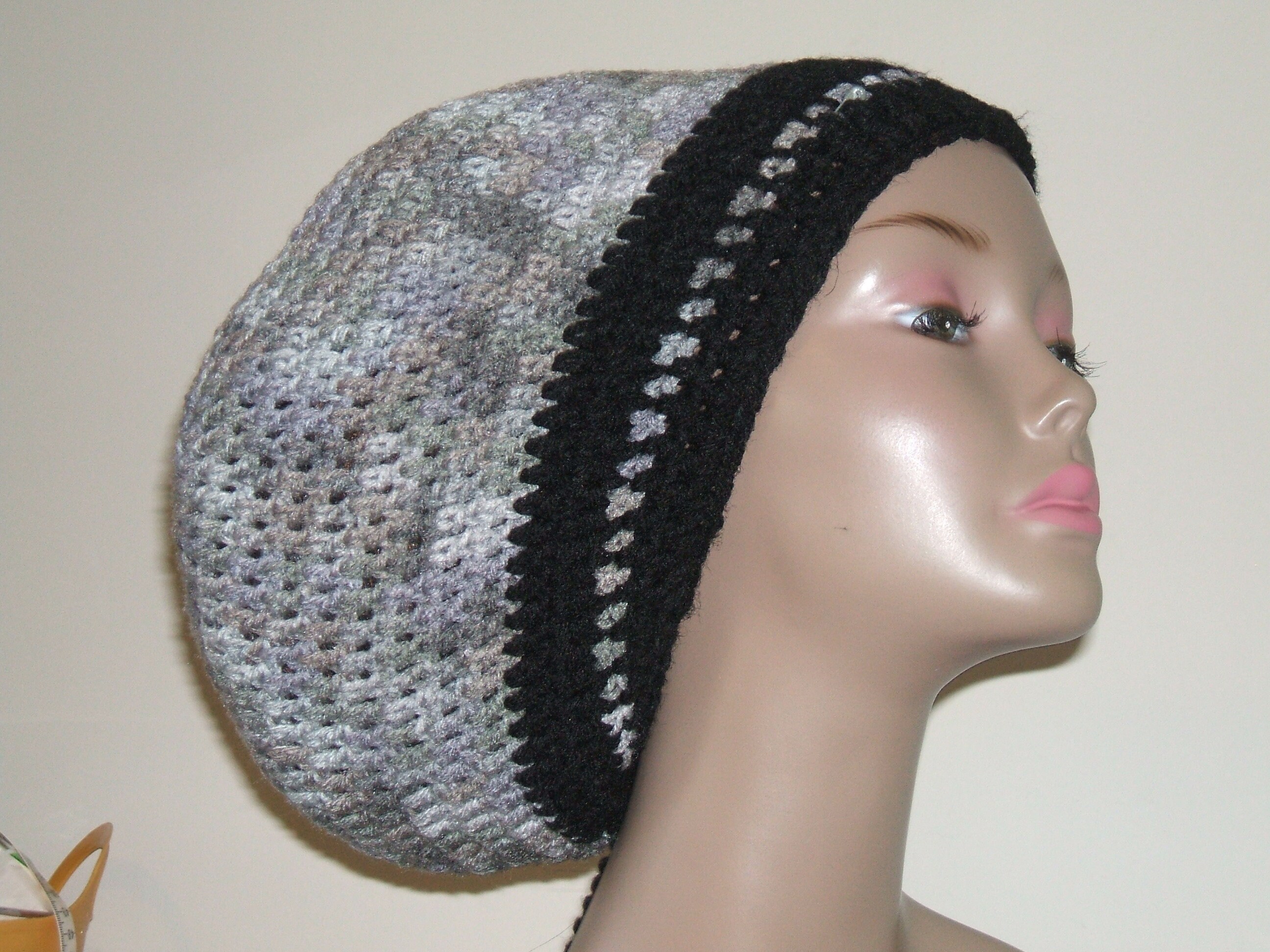 Gray Tam, Rastafarian Dreads Hat, Dreadlocks Hat, Crochet Beanie, Tam ...