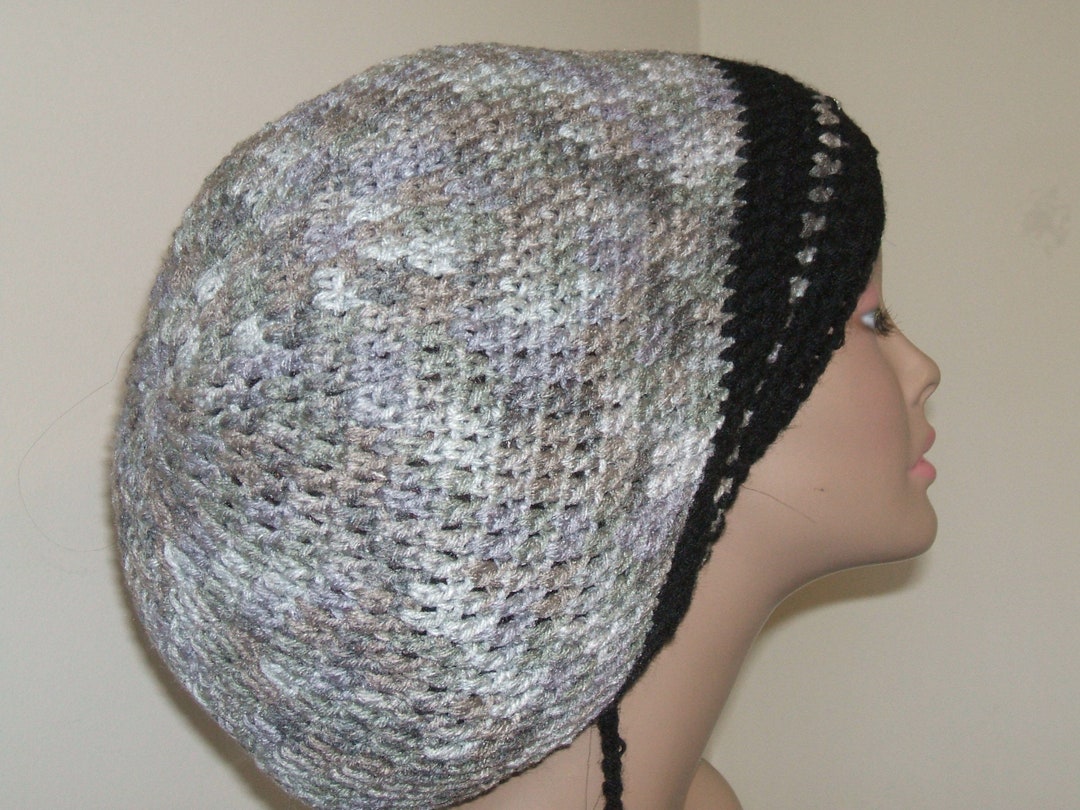 Gray Tam, Rastafarian Dreads Hat, Dreadlocks Hat, Crochet Beanie, Tam ...
