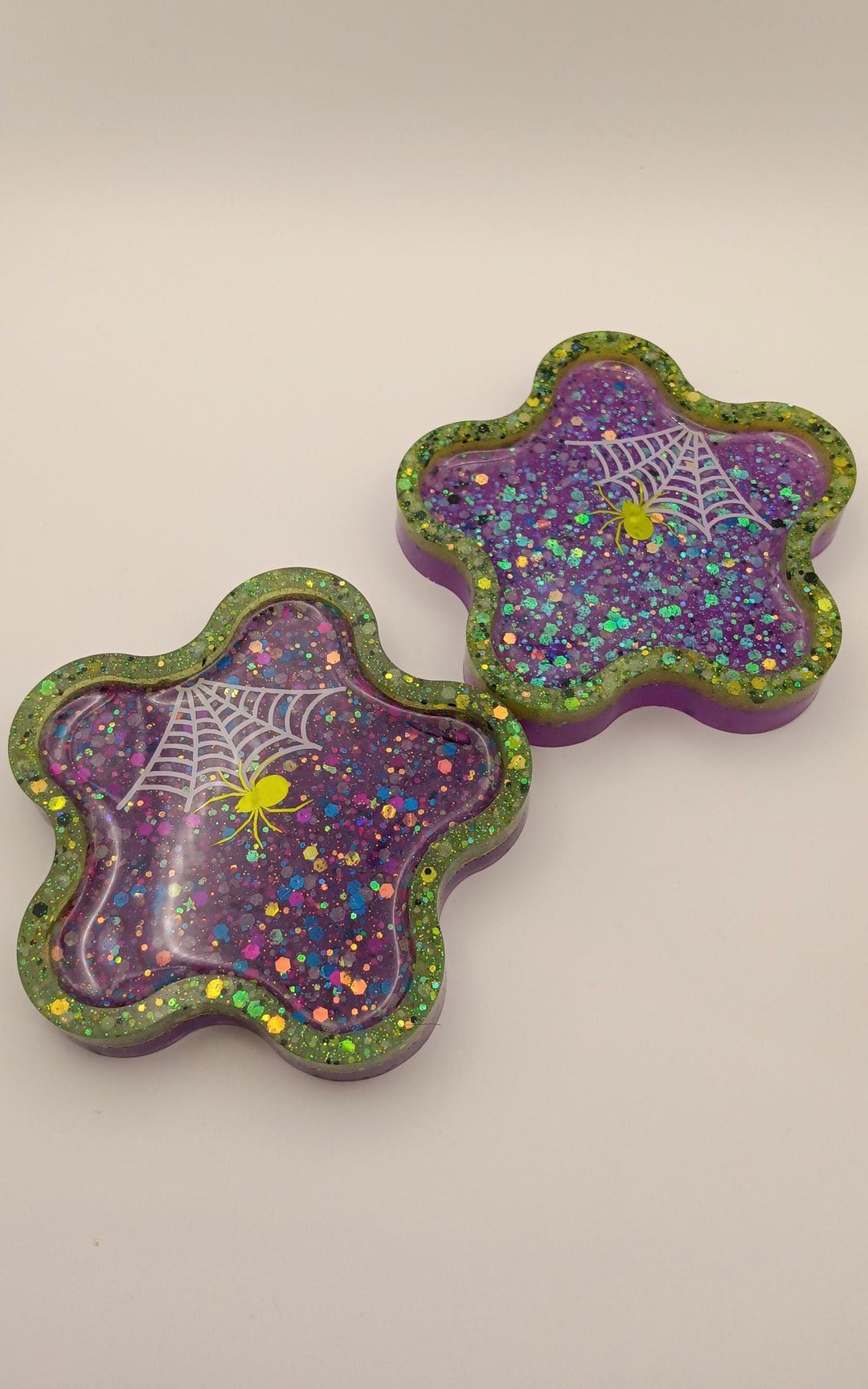 Star Shaped Spider Themed Coasters - Etsy