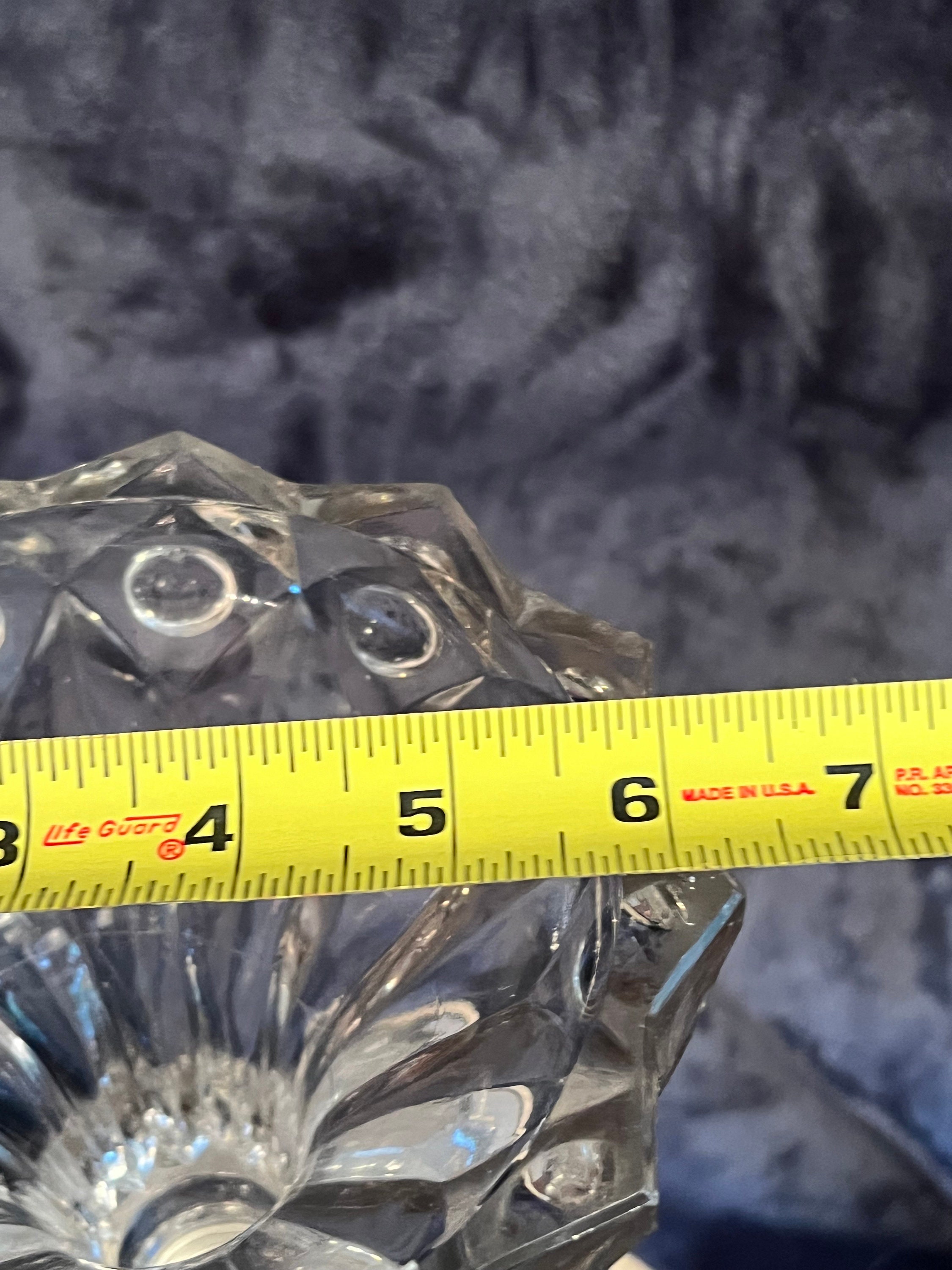 Antique/vintage Victorian Clear Glass Oil Lamp Base Etched Glass and ...