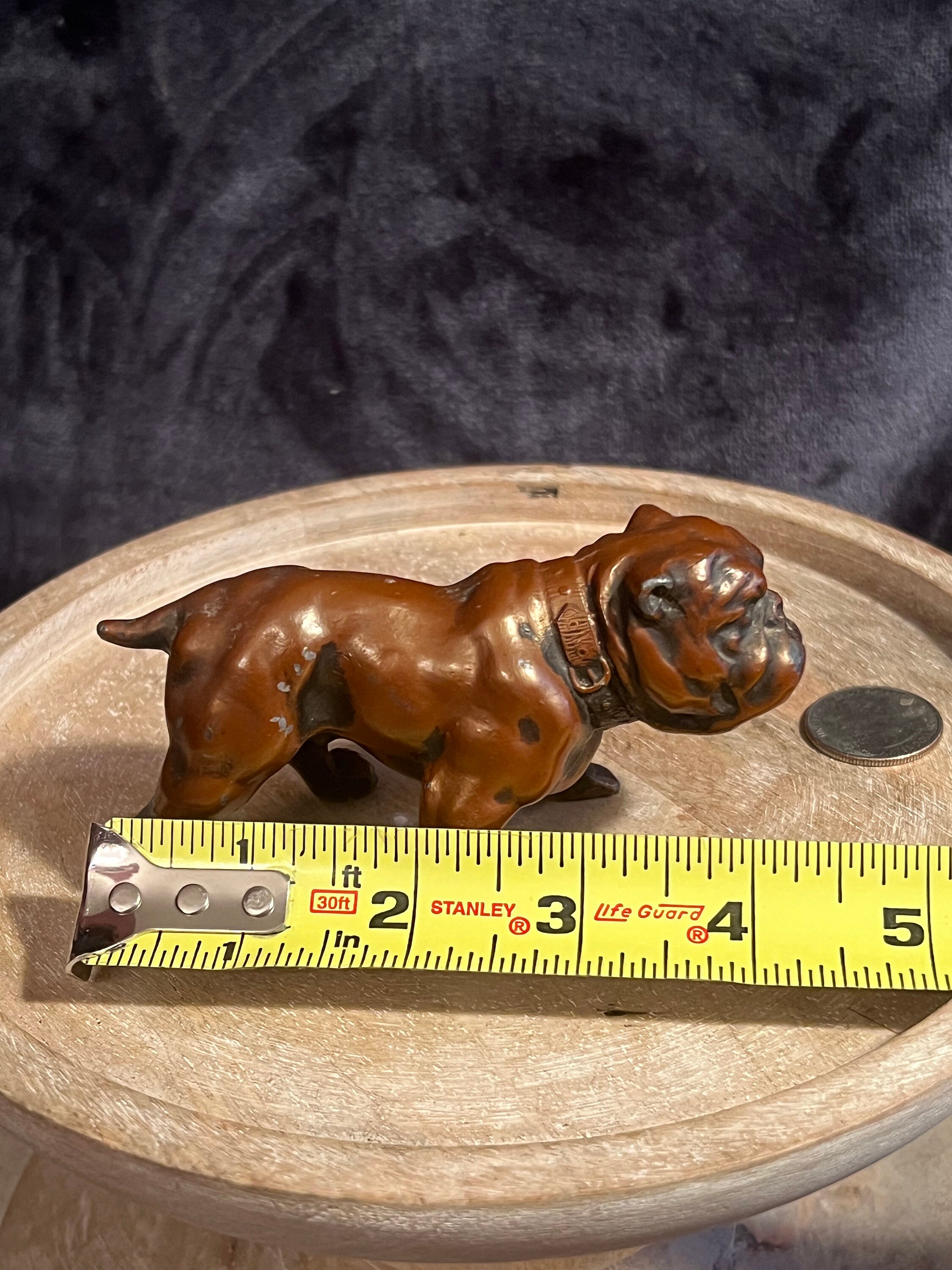 Cute Vintage Cast Metal Bulldog: Angry Looking Bulldog Figurine Great ...