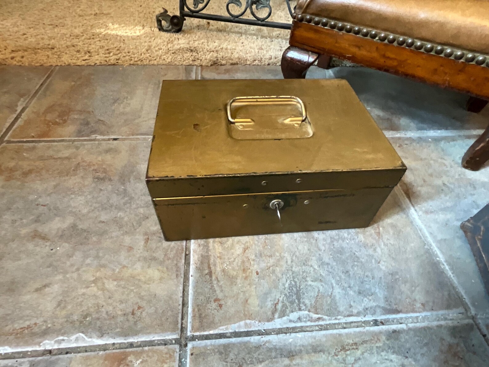 Vintage Metal Toolbox/money Box/tackle Box; Hamilton Metals Product ...