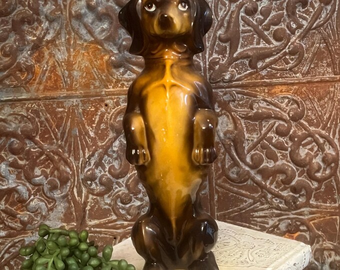 Super Cute 9.5” Begging Dachshund Figurine; Wiener Dog Statue - Etsy