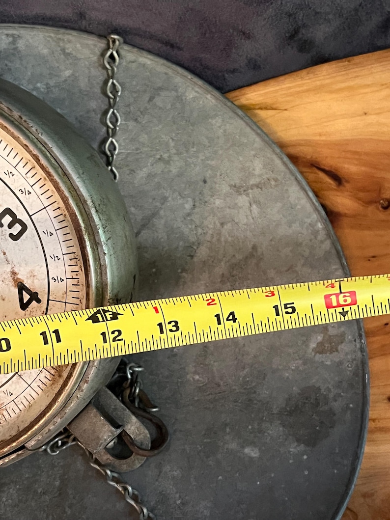 Vintage 20 Lb Penn Hanging Produce Scale With Metal Bin Farmhouse ...