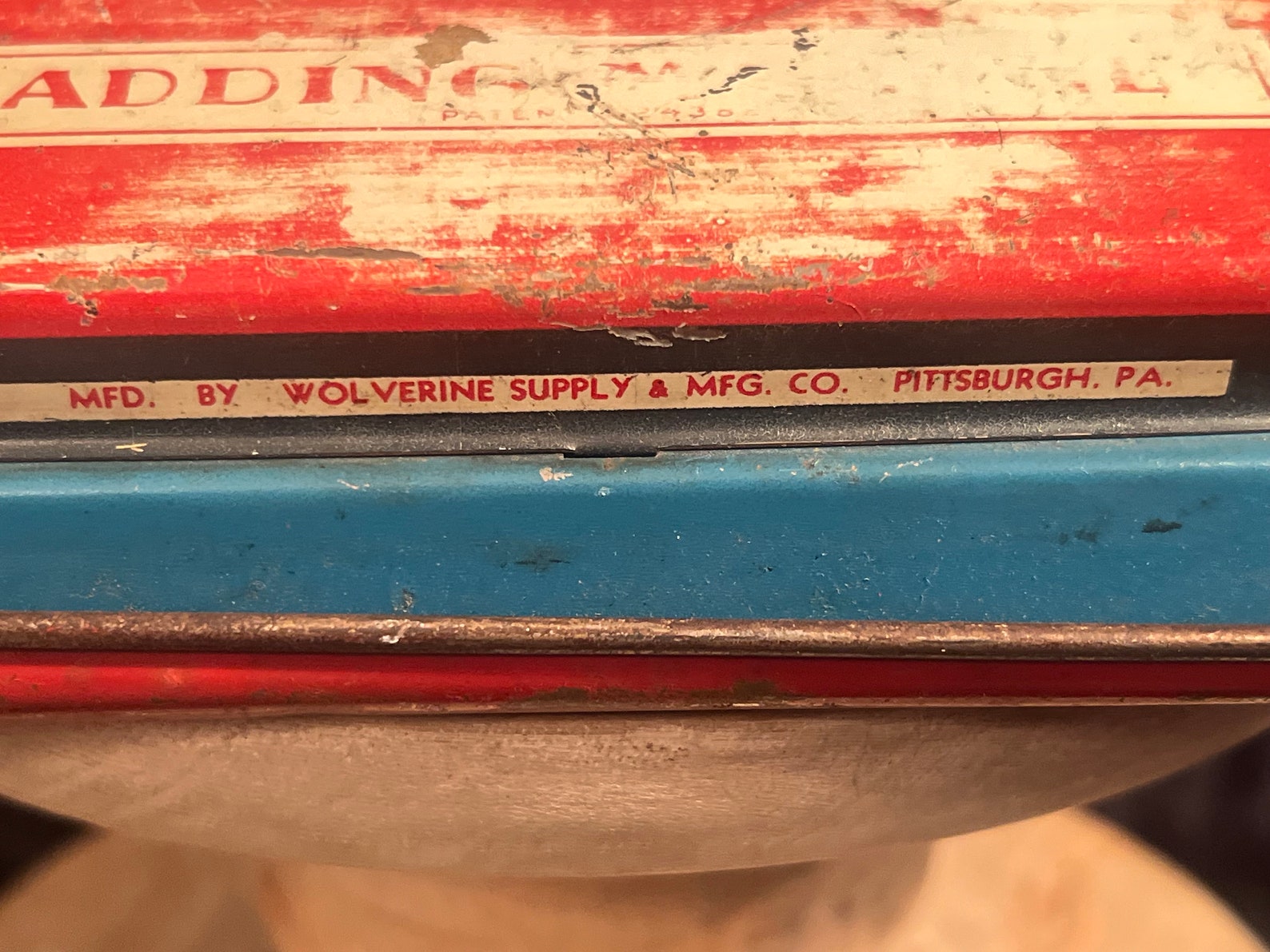 Vintage 1940s Wolverine Supply Adding Machine; Tin Toy Adding Machine ...