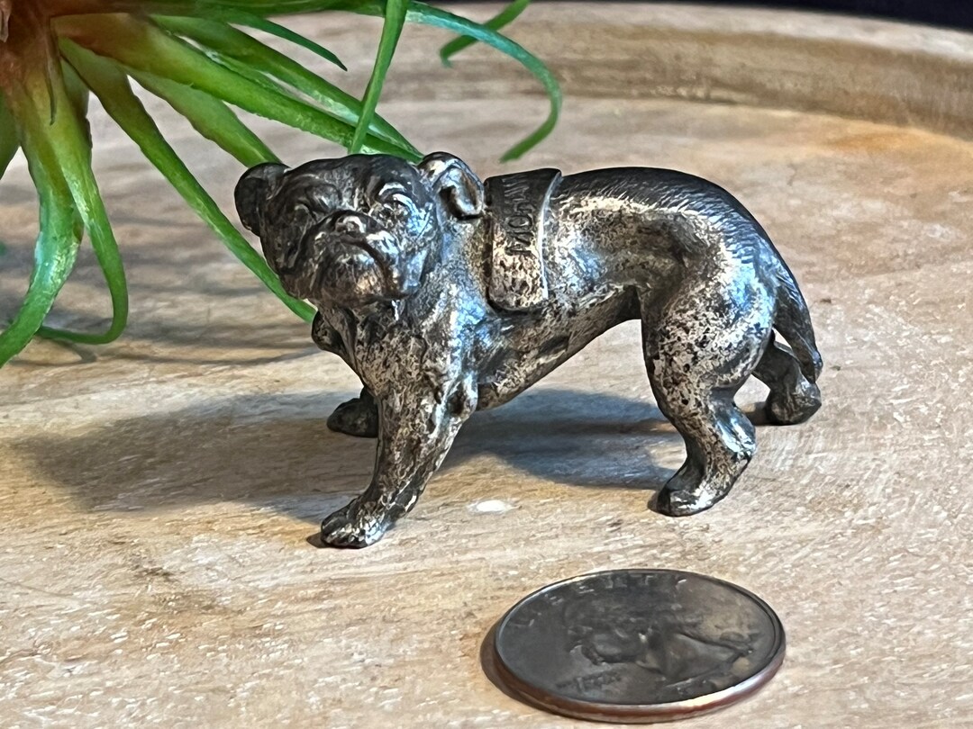 Vintage Miniature Metal Bulldog Collectible Figurine; Mohawk Trail ...