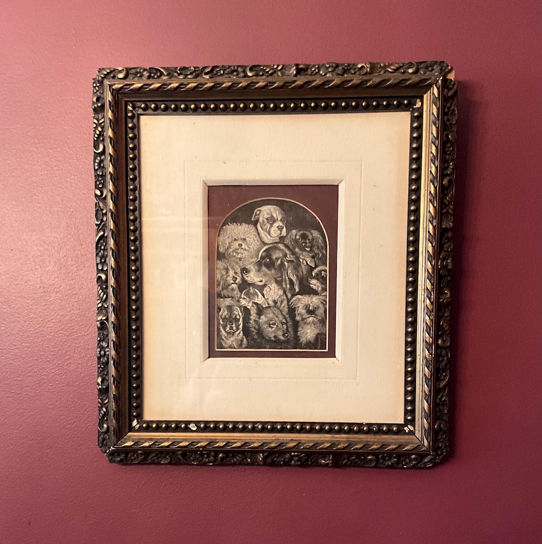 Antique Framed Etching of German Artist Rudolf Von Haber’s (1834 – 1902 ...