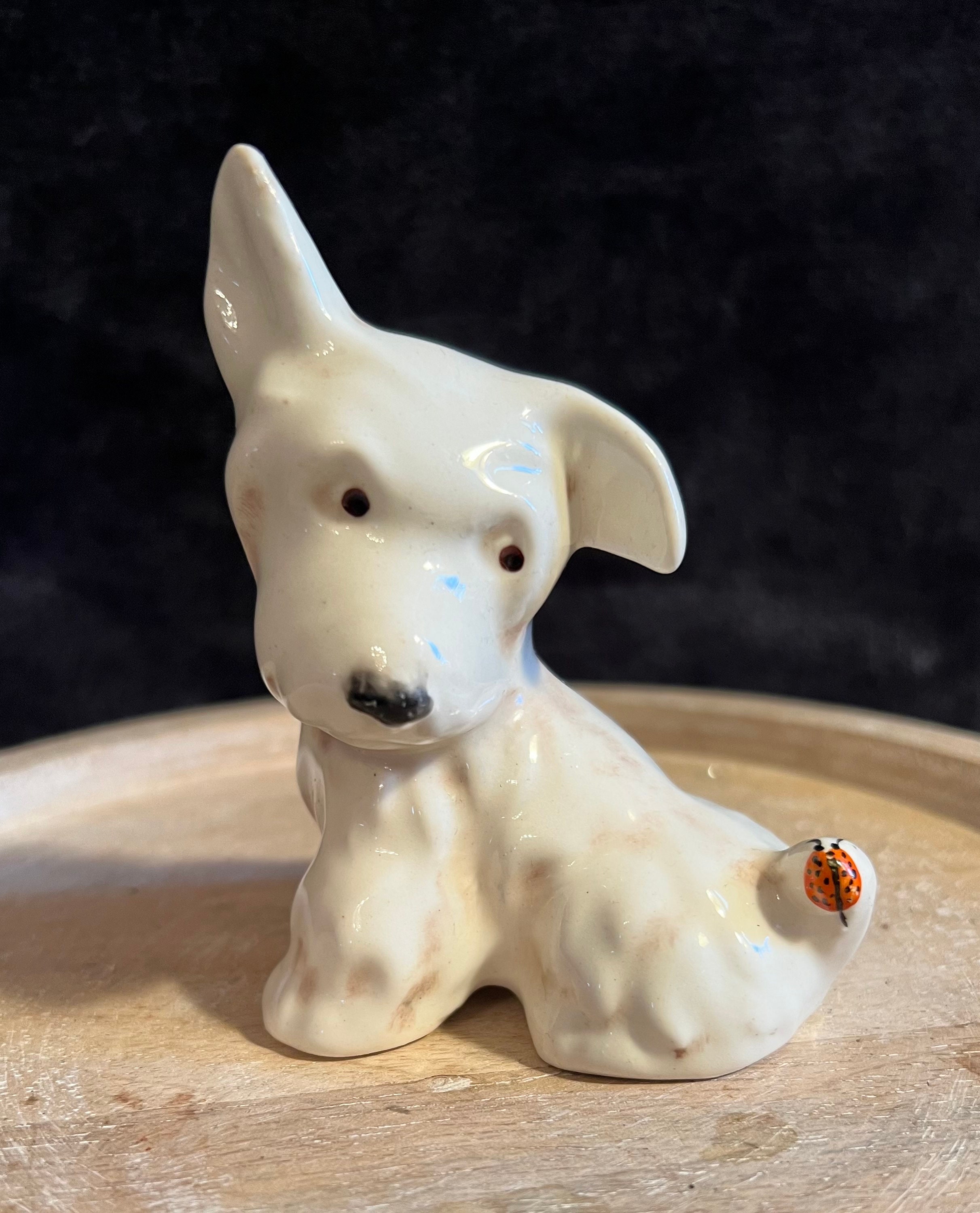 Vintage 1940s Beswick Scottie Dog With Ladybug 3.5 Tall - Etsy