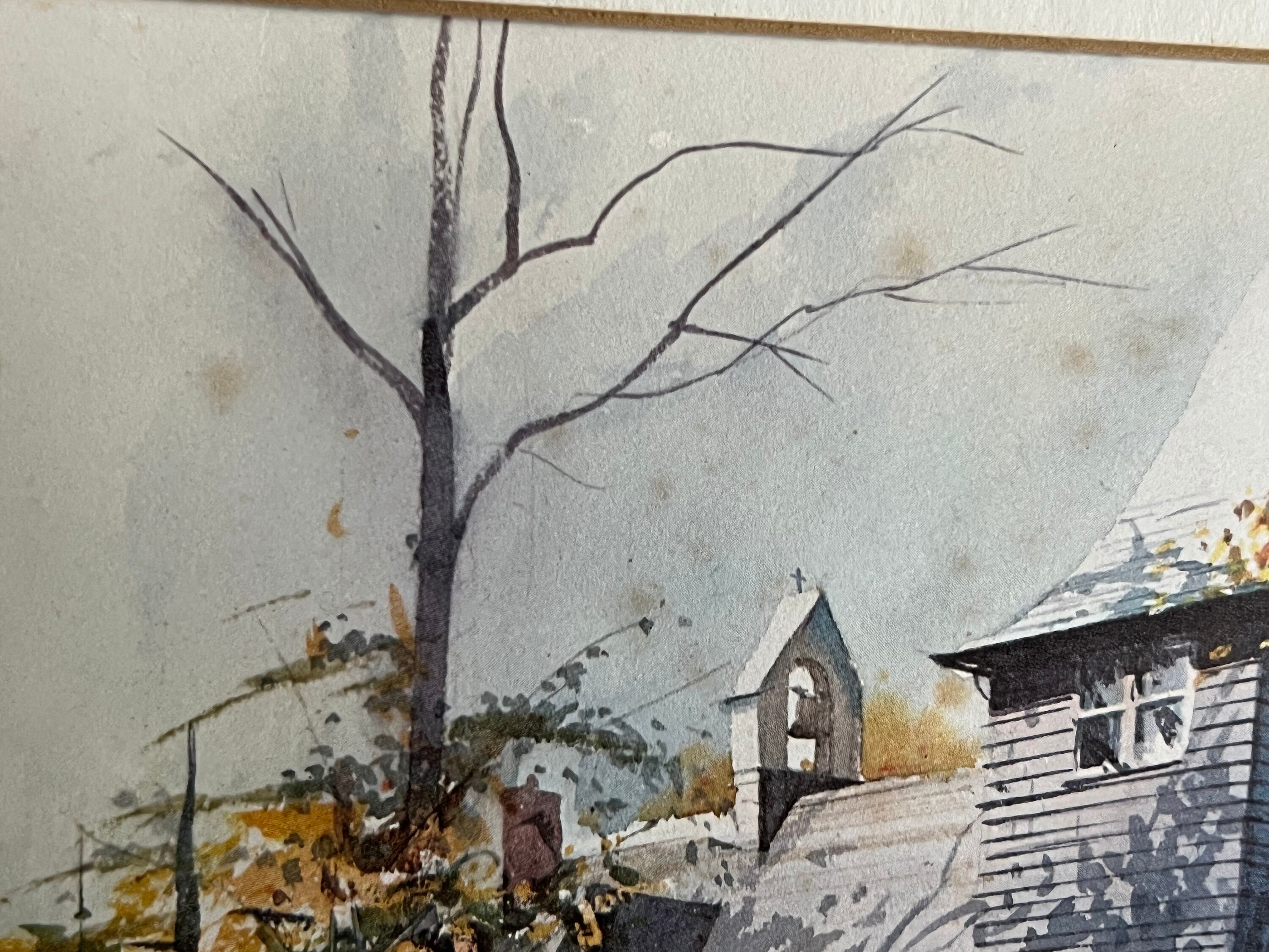 Vintage Rare Millard Wells Signed Watercolor; 9.5” by 12” Framed ...