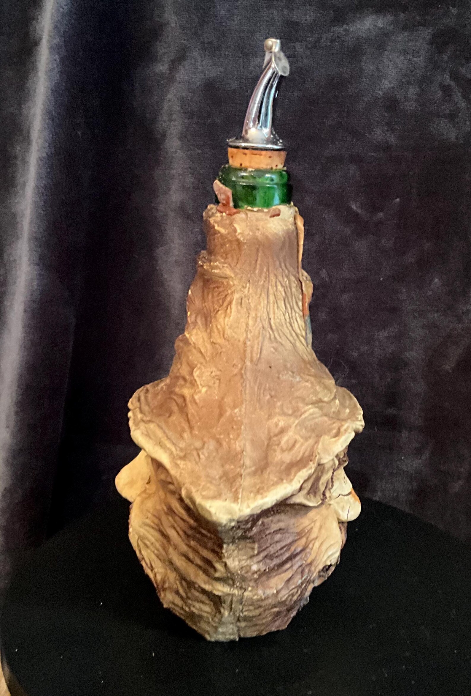 Vintage Rare Faux Wood Tree Bark Wood Spirit Decanter With Face on Both ...