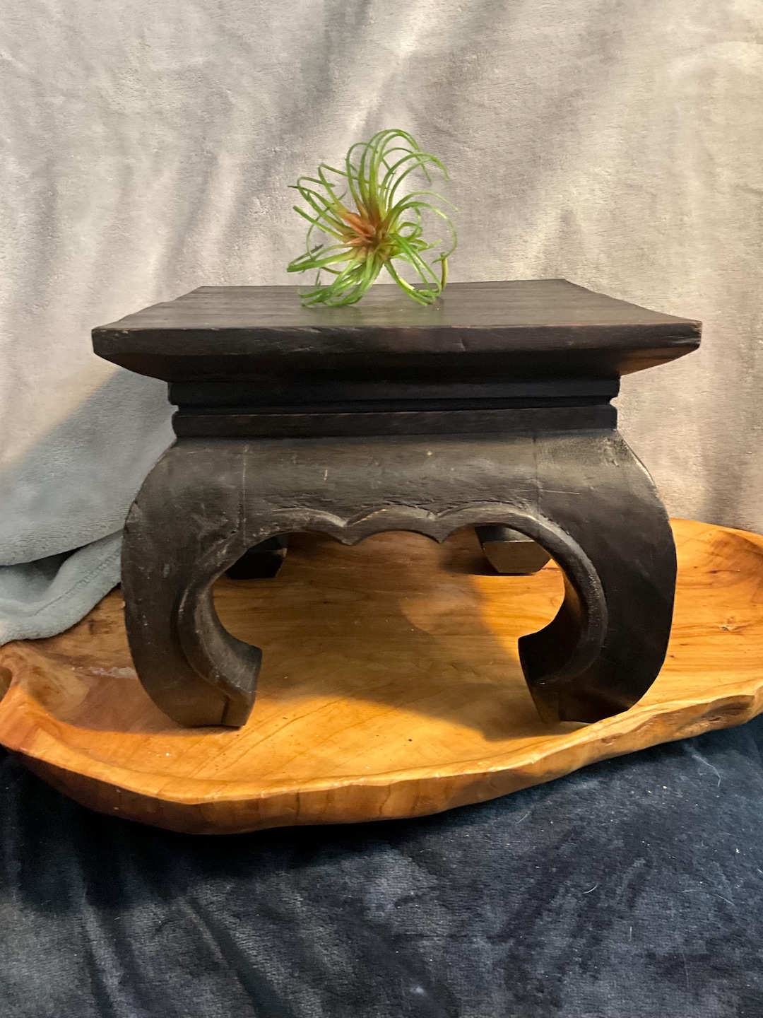 Vintage Asian Wood Opium Table; Bonsai Table; Centerpiece Riser ...