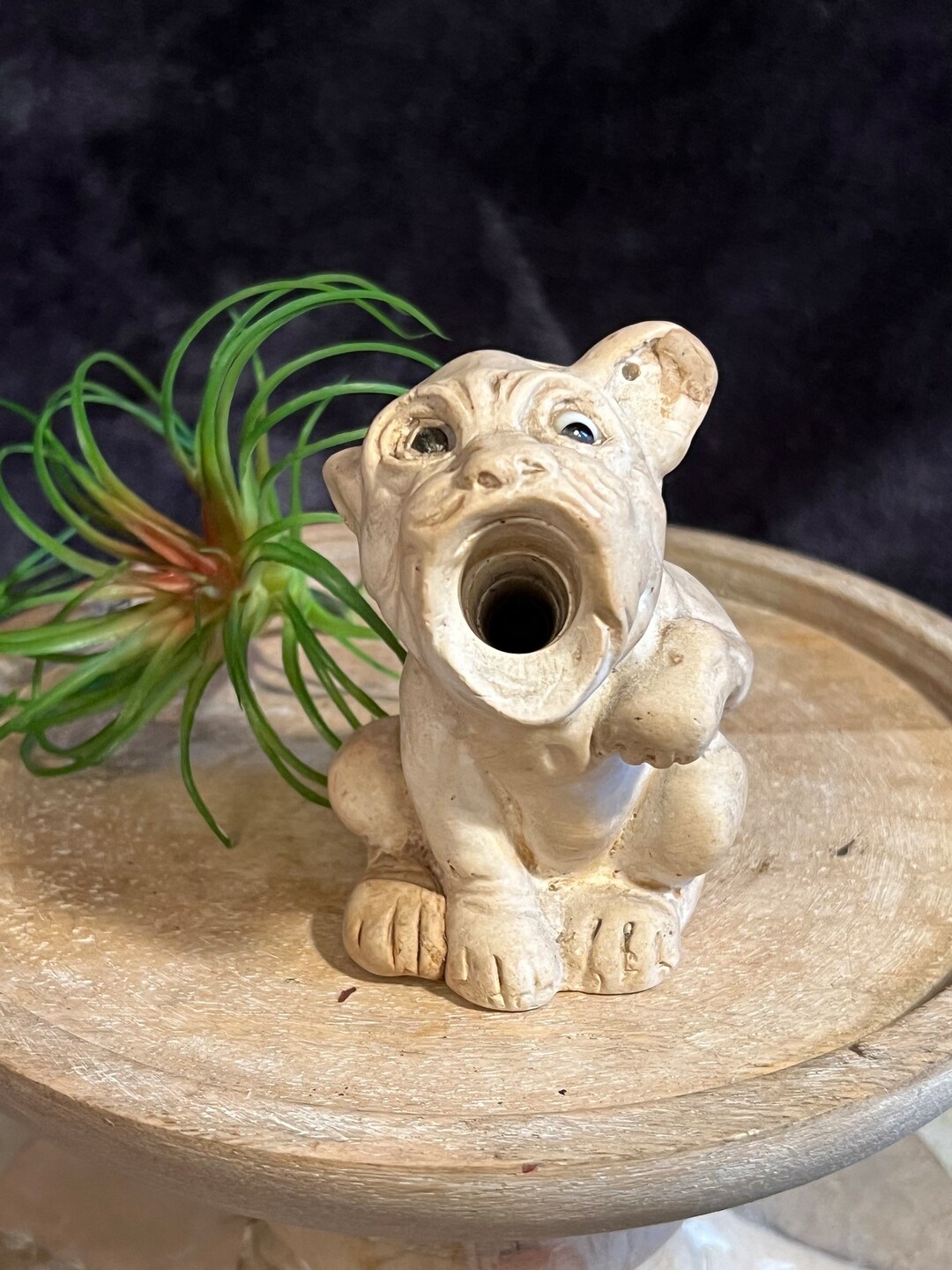 Very Unique Gargoyle or Bulldog Figurine; Clay Figurine; - Etsy
