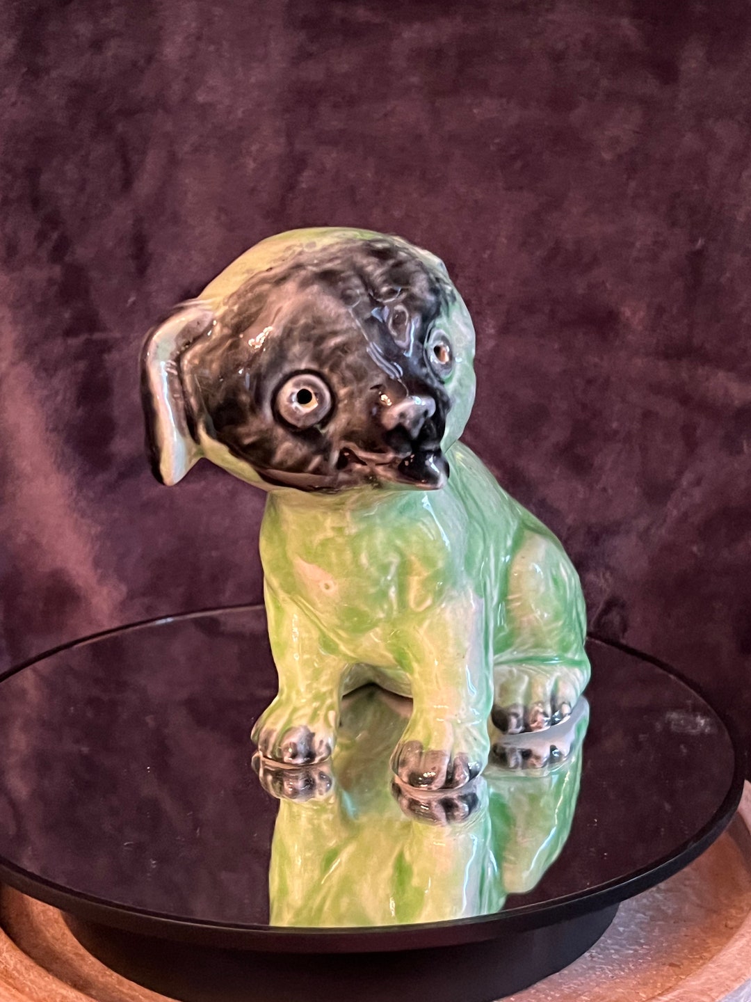 Very Unique Vintage Pug Figurine; Unmarked; Extremely Cool One of a ...