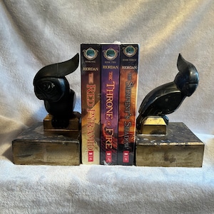 Vintage Art Deco Brass Parrot Bookends; Gorgeous Bird Bookends; Parrot ...