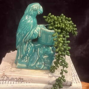 Vintage Nelson Mccoy Parrot Planter; Ceramic Bird Planter; Succulent ...