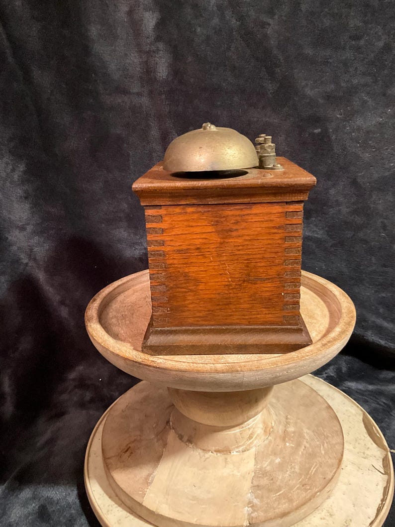 Antique Early Western Electric Oak Telephone Ringer Box; Oak Wood Bell ...