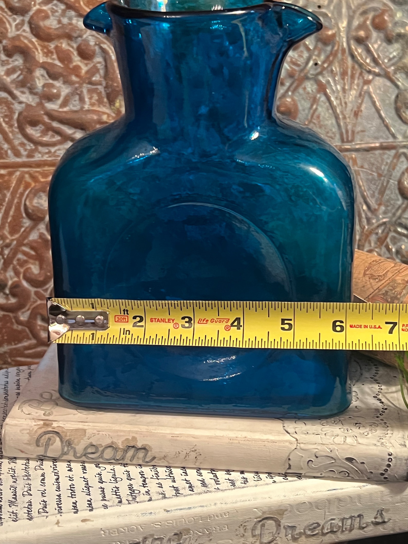 Gorgeous 8.5 Tall Double Spouted Turquoise Water Pitcher Unmarked ...