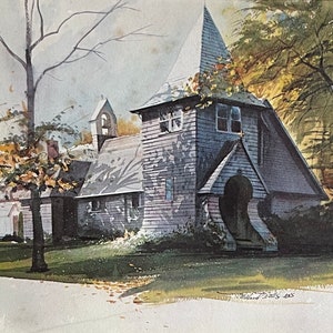 Vintage Rare Millard Wells Signed Watercolor; 9.5” by 12” Framed ...