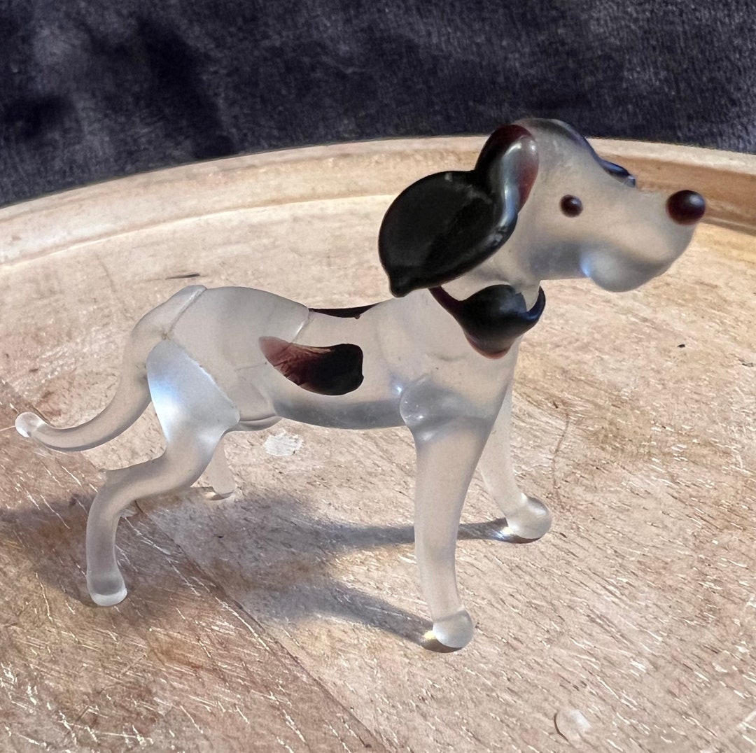 Exquisite Vintage Hand Blown Glass Dog Figurine Possibly Murano Mid ...