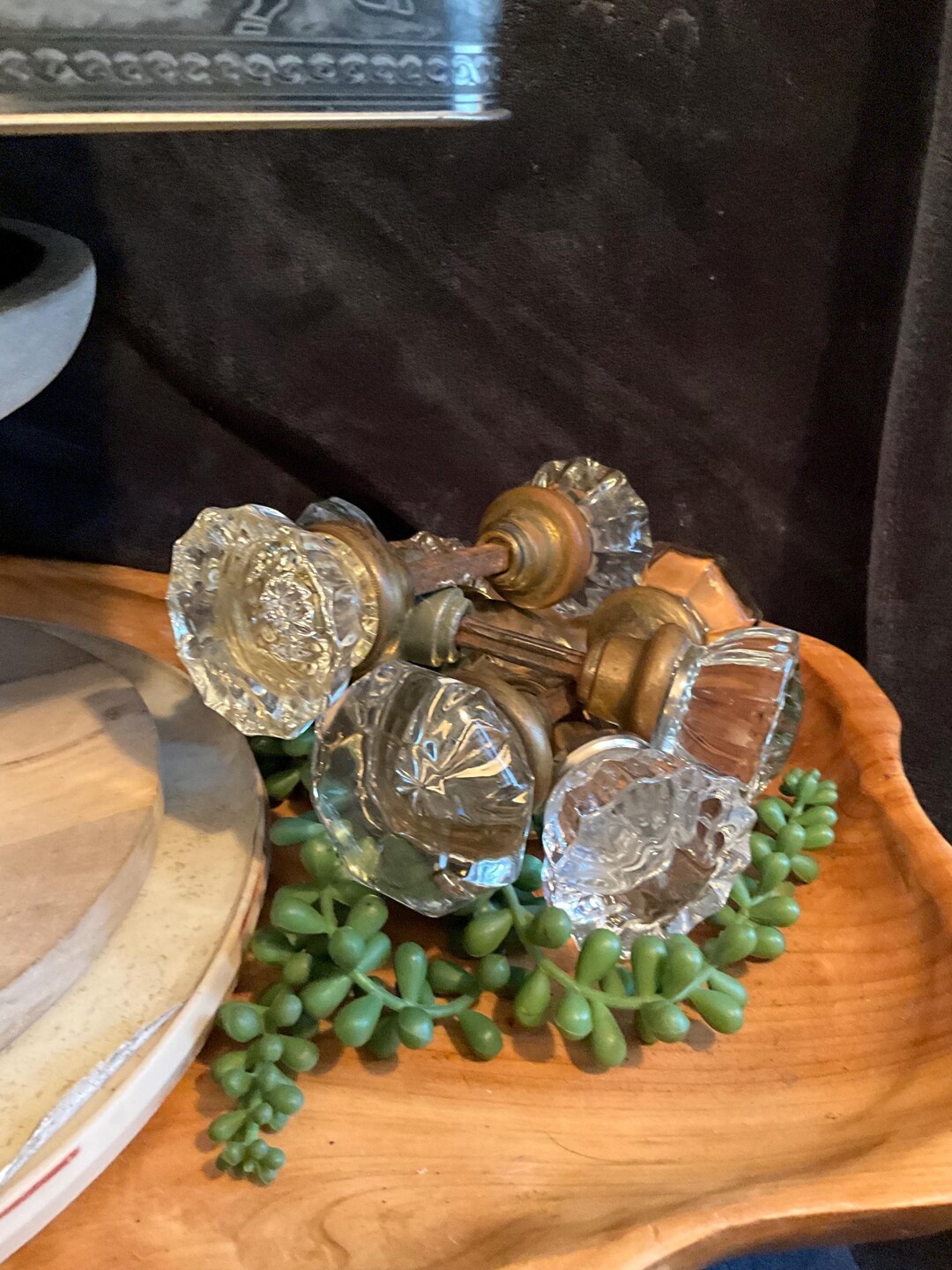 Antique Crystal Door Knobs;antique 1920s Glass Door Knob Sets;octagon Crystal Door Handles ...