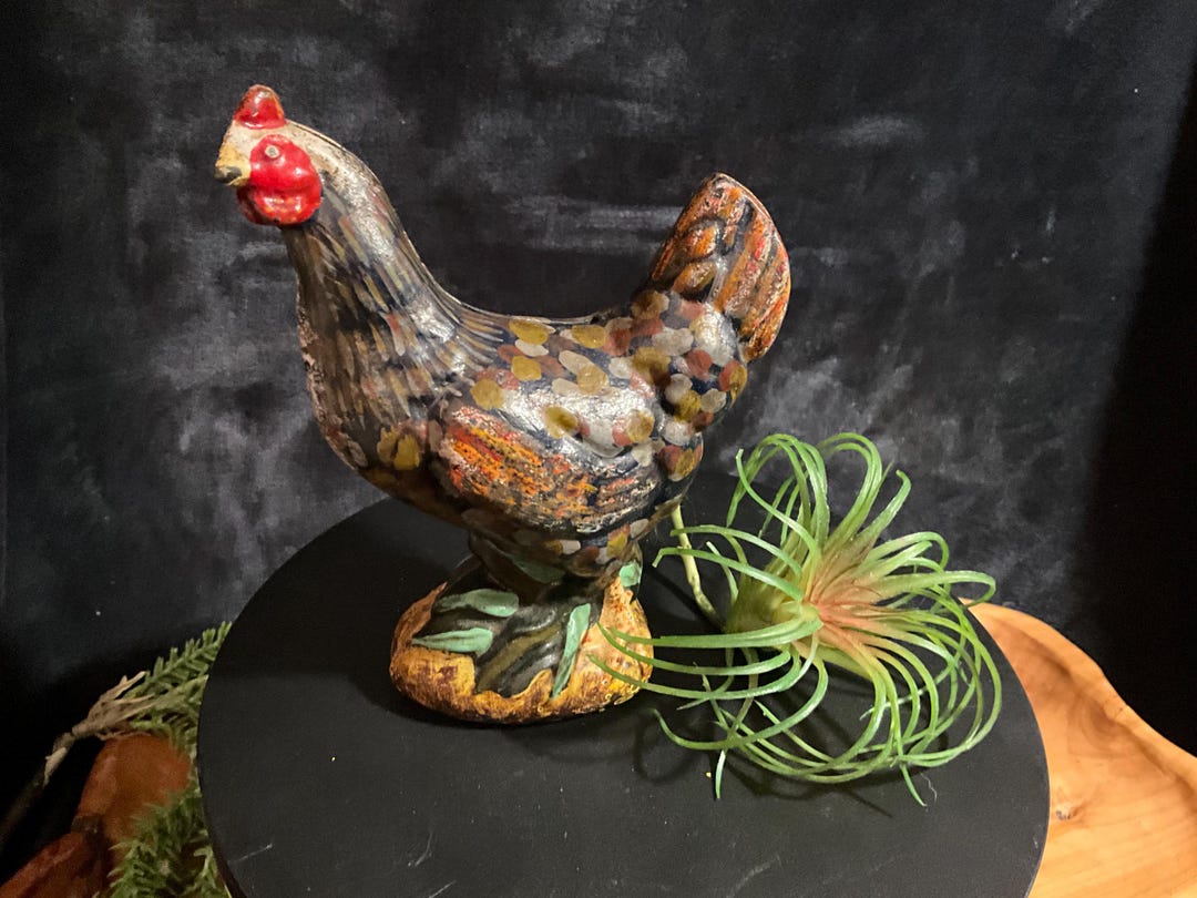 Vintage Cast Iron Hen Still Bank: Farmhouse Decor, Doorstop - Etsy