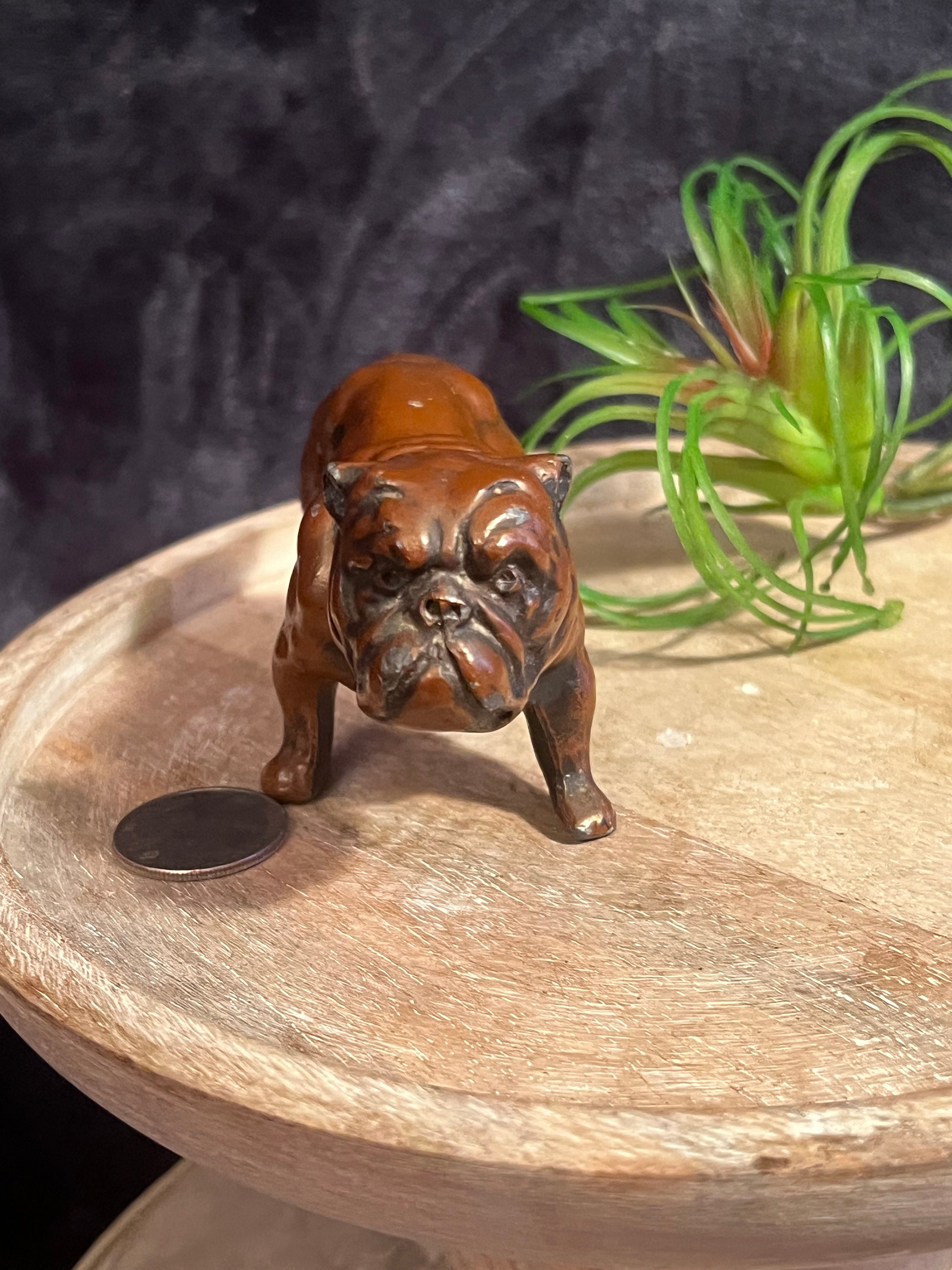 Cute Vintage Cast Metal Bulldog: Angry Looking Bulldog Figurine Great ...