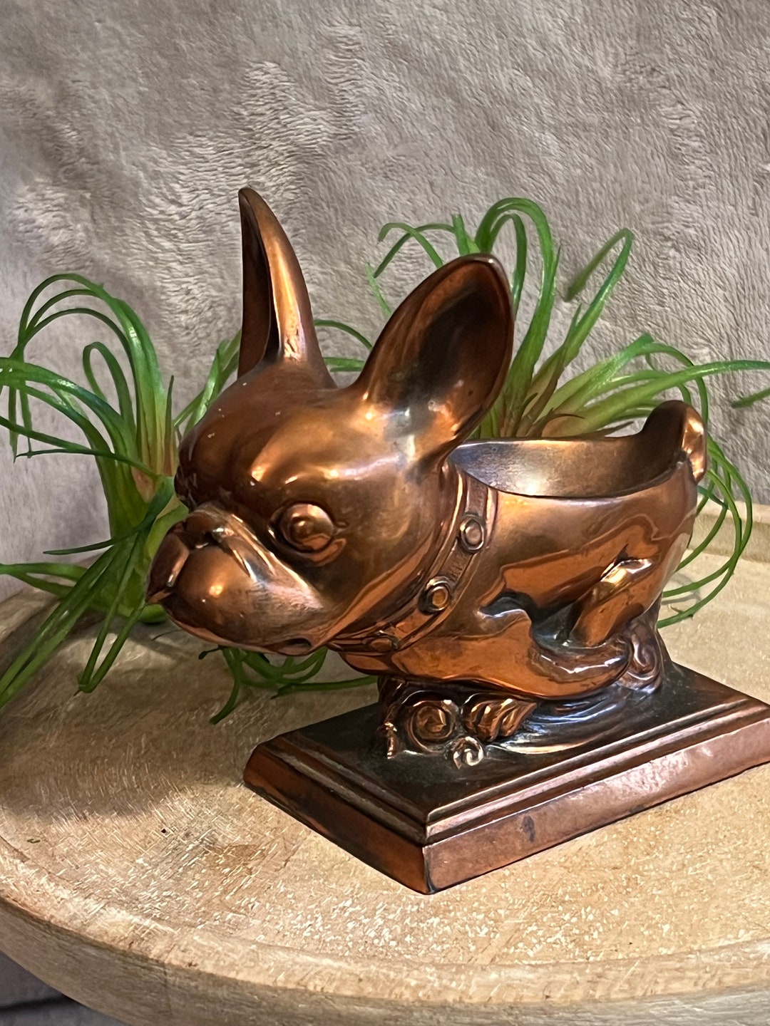 Ronson Copper Bulldog Pipe Stand - RARE Find! Trinket Dish, Jewelry ...