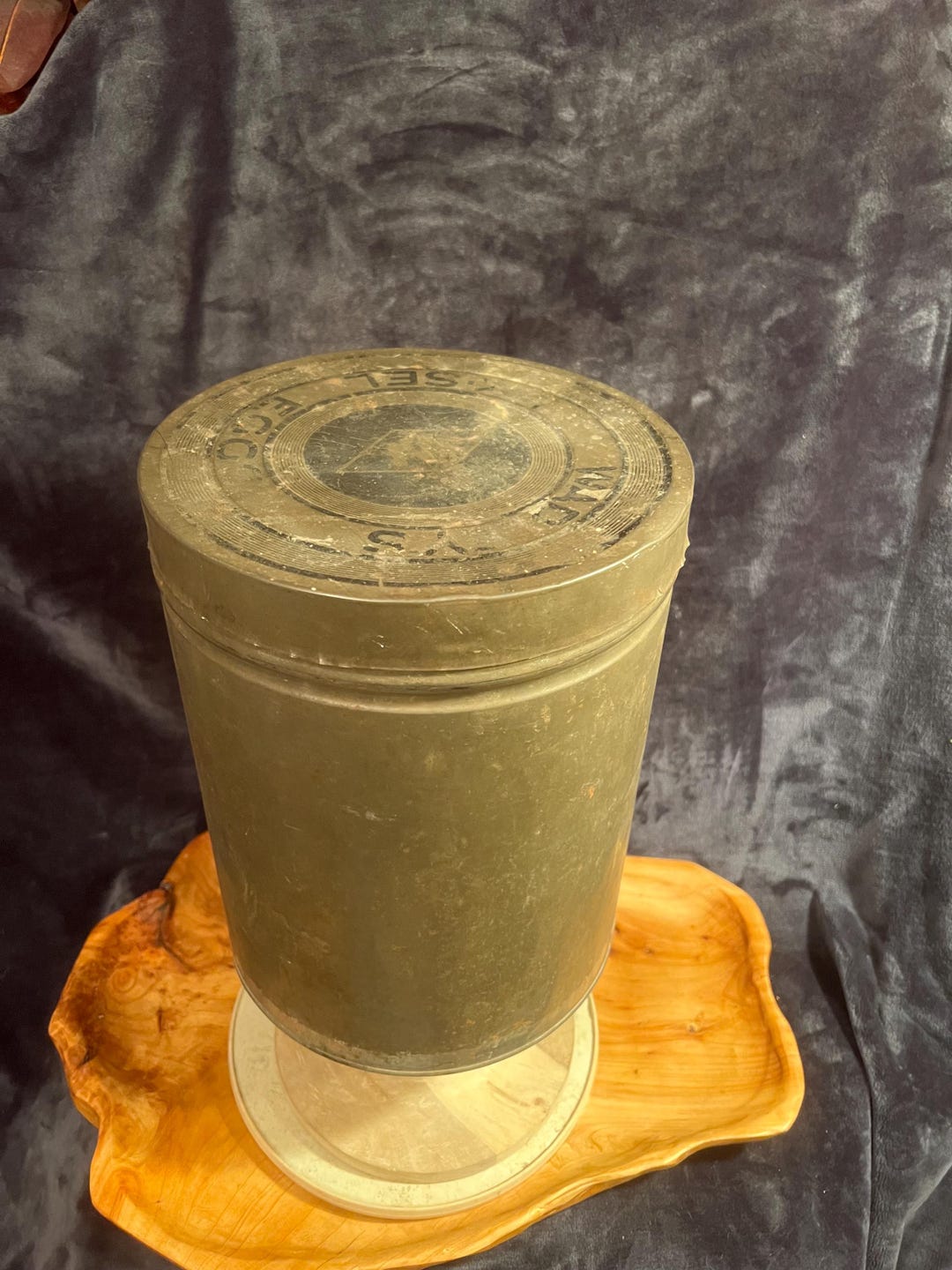 Vintage Large Metal Tin Canister With Lid; Wadley’s Ex-sel Eggs Tin ...